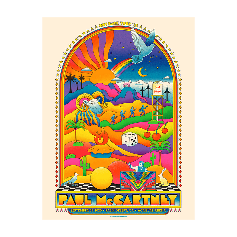 Got Back 2025 Palm Desert Event Poster - Paul McCartney Official Store